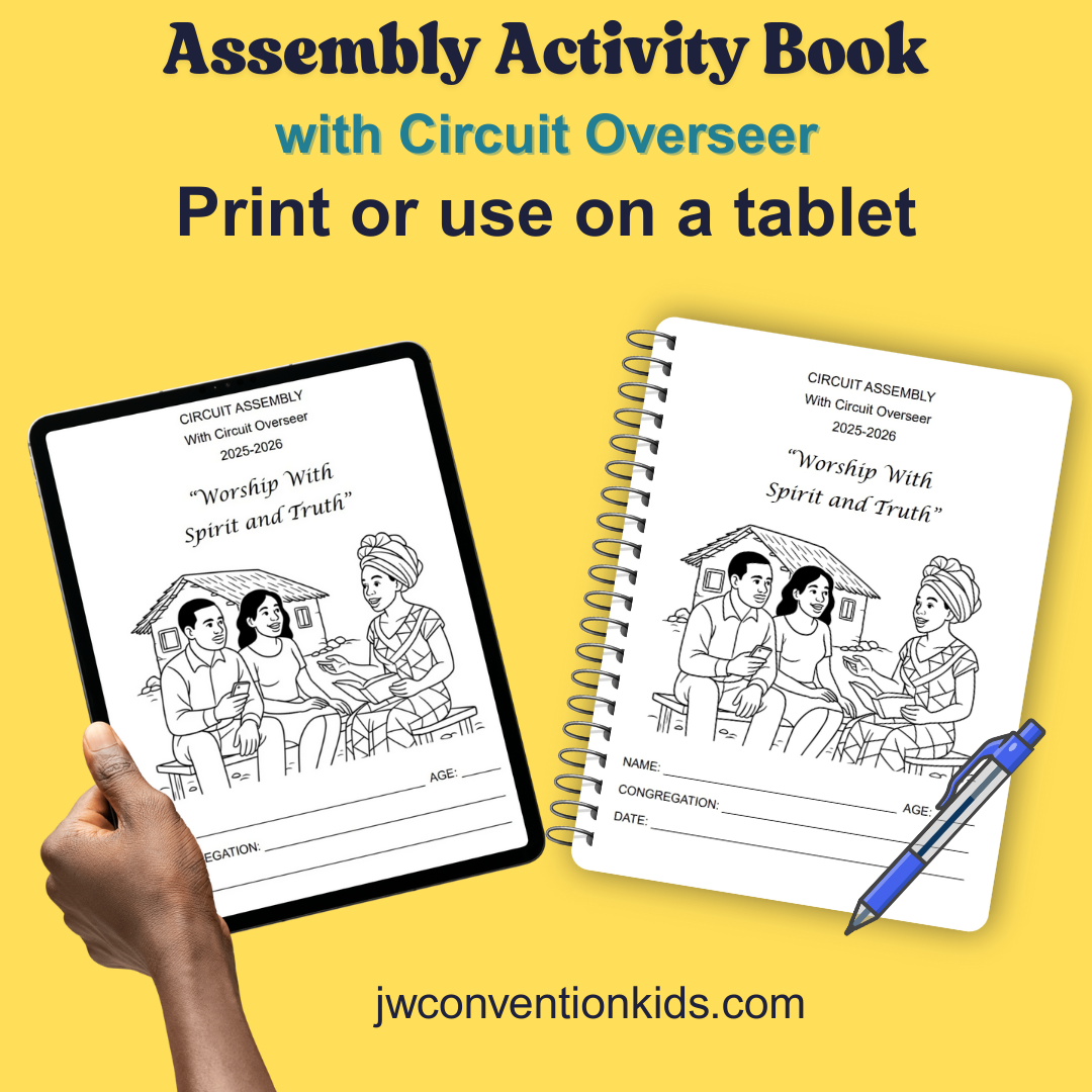 6-13yo Assembly with Circuit Overseer 2025 2026 JW Activity Book 'Wors ...