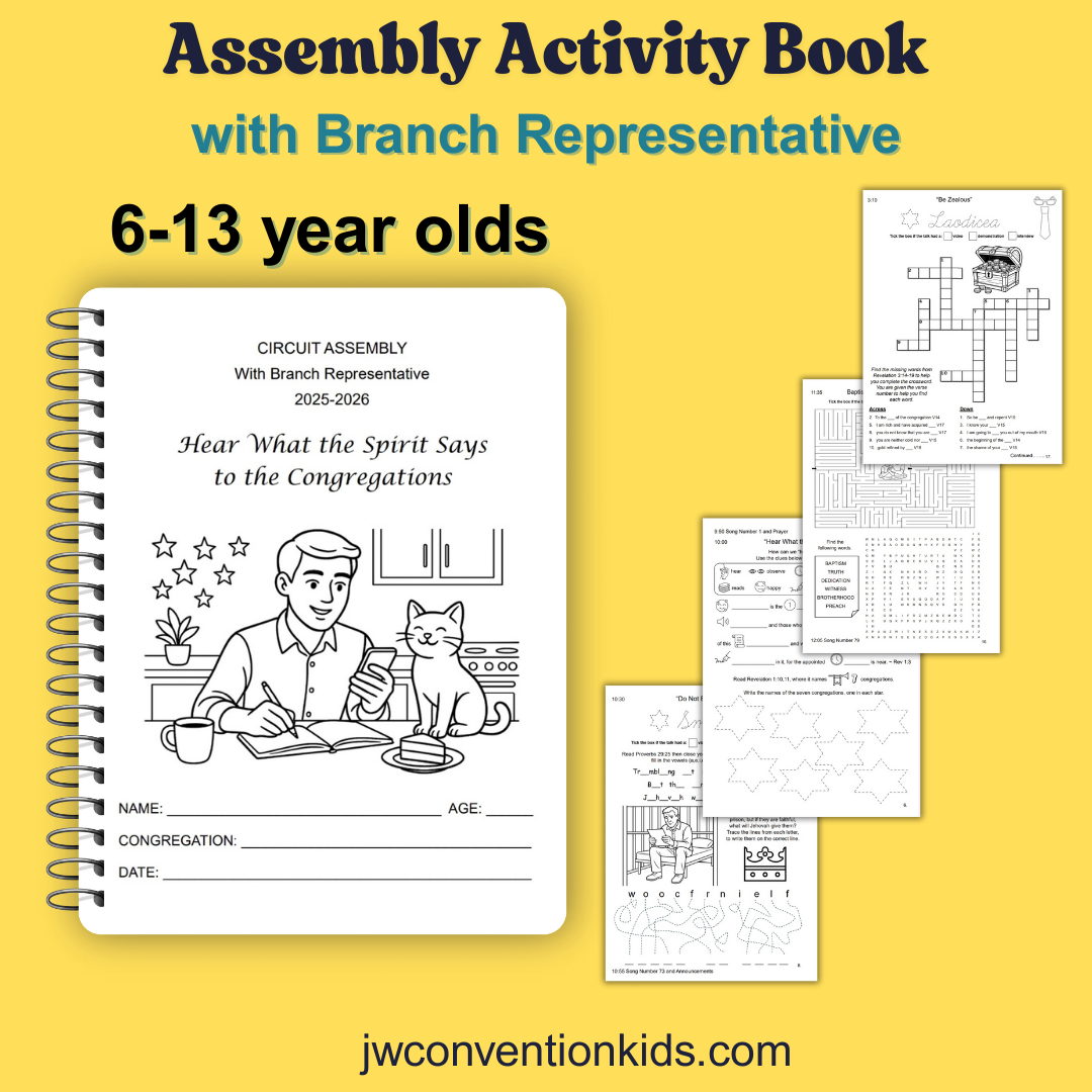 6-13yo Twin Set JW Assembly Activity Books 2025 2026 Printable PDF Dig ...