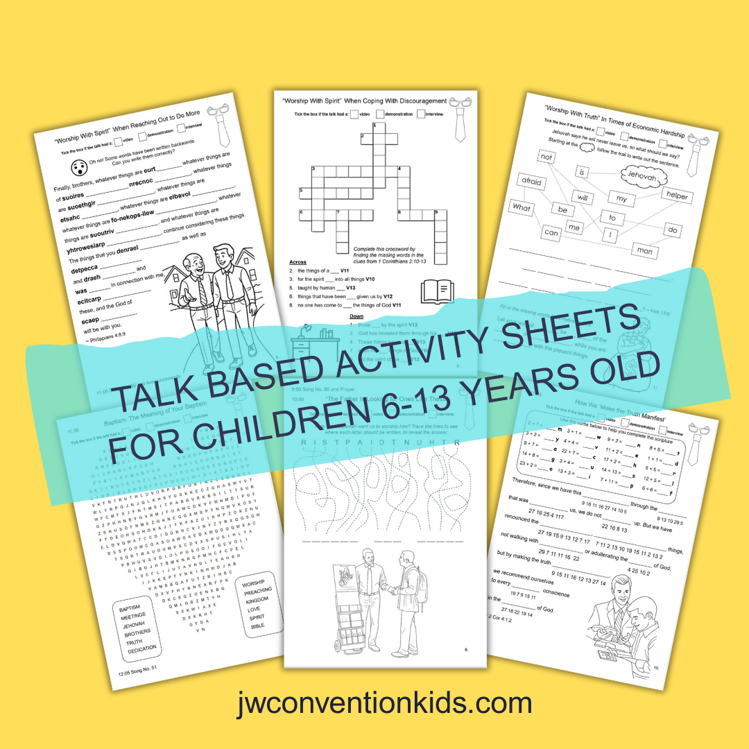 6-13yo Assembly with Circuit Overseer 2025 2026 JW Activity Book 'Wors ...